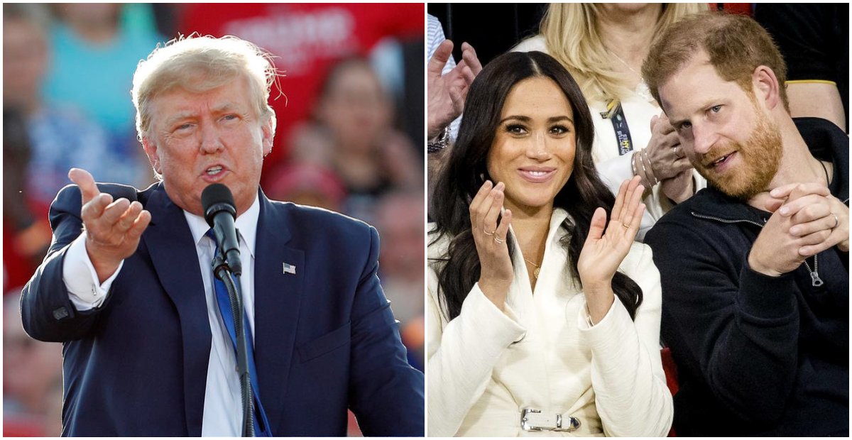 VIDEO | Donald Trump "hits" on Prince Harry: Megan pulls him by the ...