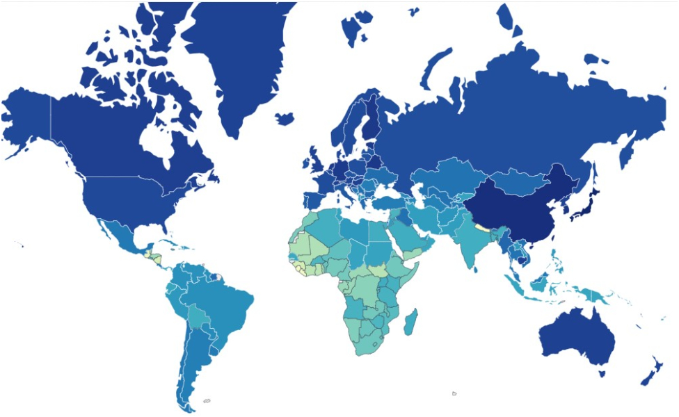 Map of the world according to IQ: Macedonia at the bottom of the ...